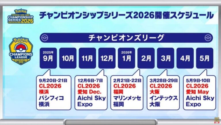 チャンピオンシップシリーズ2026開催スケジュール | ポケカブック